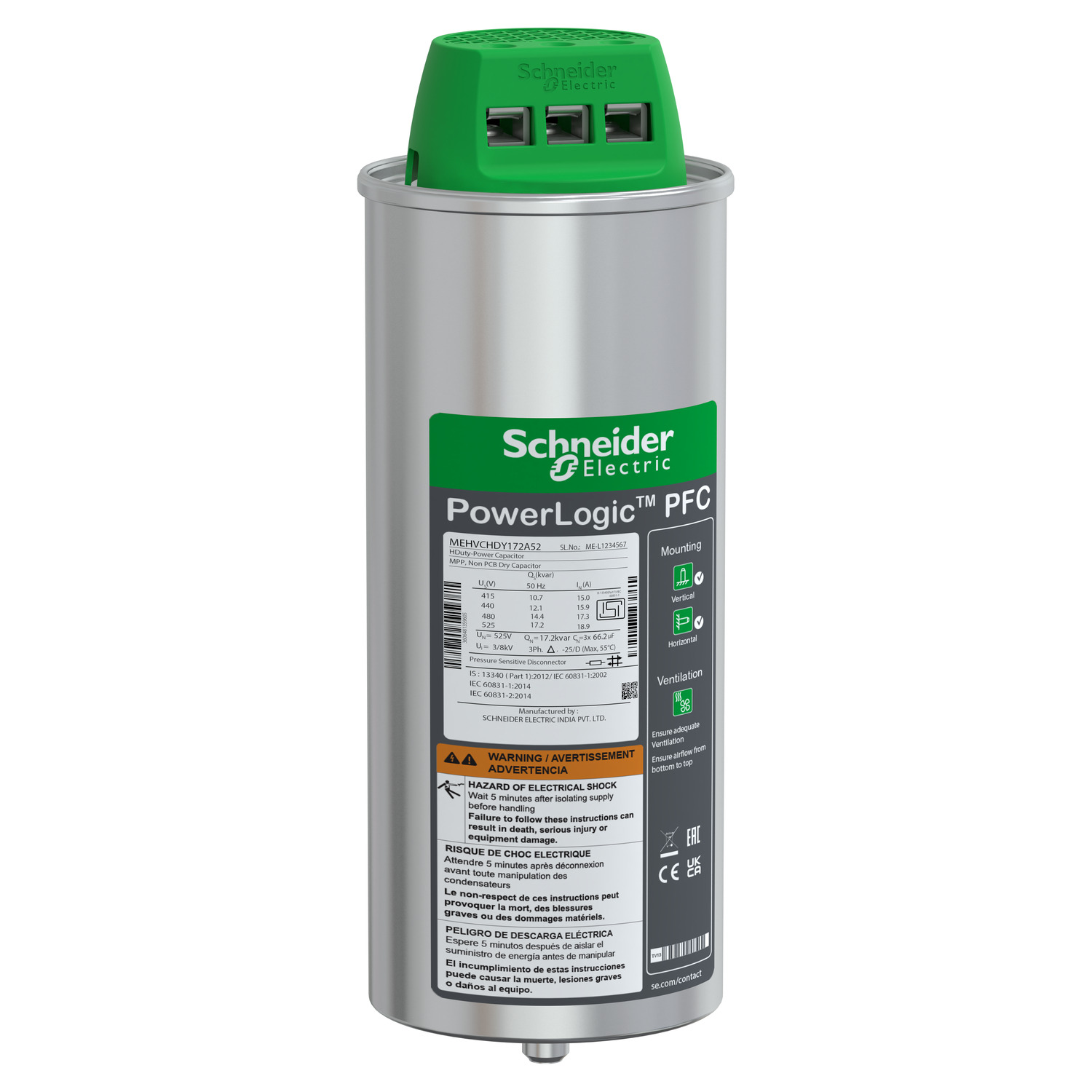 AEC Switchgear | MEHVCGSF125A48| Schneider EasyLogic PFC Capacitors - Aecswitchgear